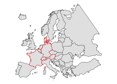R Border Line Around A Group Of Certain Countries In A Map Stack Overflow