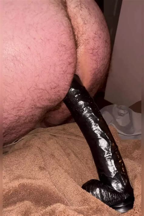 Massive Black Dildo Splitting My Ass Open Causing Me To Moan And Groan