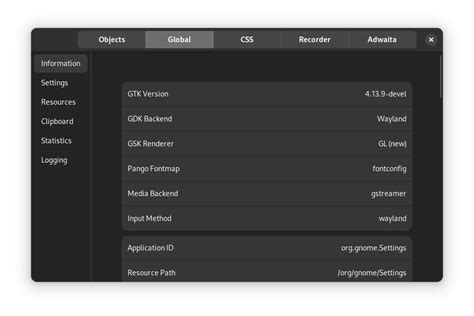 GTK Inspector GNOME Developer Documentation
