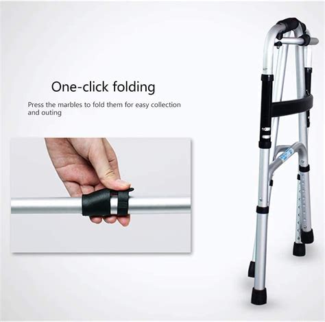 Buy Walking Frame Rollator Walker Folding Walker With Reversible Pu Seat Plate Walking Frames