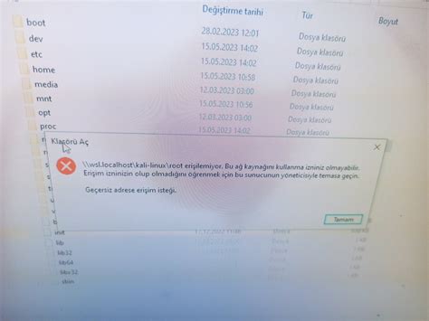 Windows ta Kali Linux root klasörü açılmıyor Technopat Sosyal