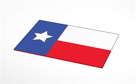 3d Design Texas Flag Tinkercad