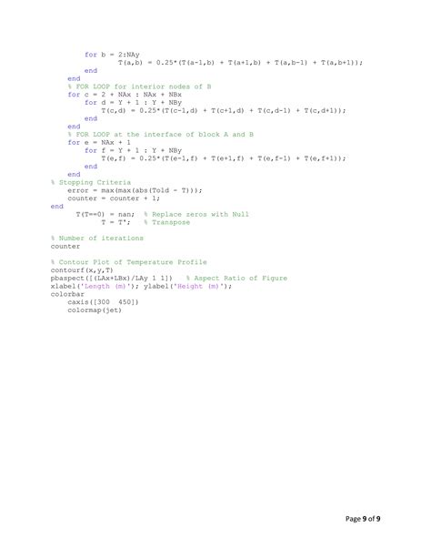 Two Dimensional Steady Heat Conduction Using MATLAB PDF Physics Science
