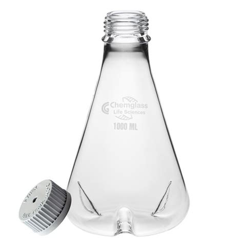 Chemglass Life Sciences Flask Shake 500ml 3 Baffles Gl 45 Thread