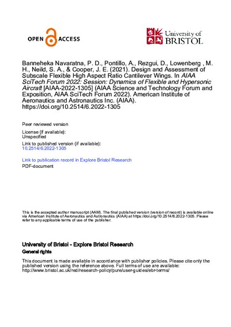 Pdf Flexible High Aspect Ratio Wing Design And Testing