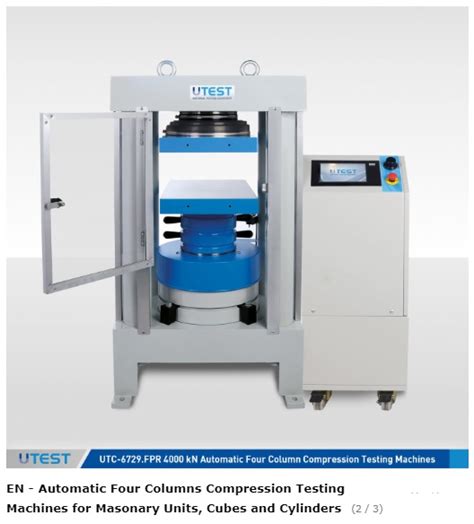 En Automatic Four Columns Compression Testing Machines For Masonry