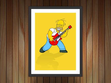 Quadro Geek Nerd Homer Simpson Quartos Salas Moldura Vital Quadros Do Brasil Quadro