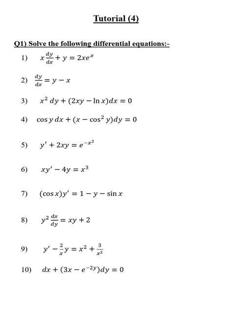 Diff Eqn Tut Pdf