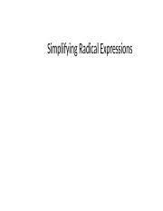 Simplifying Radical Expressions A Step By Step Guide Master The Course Hero