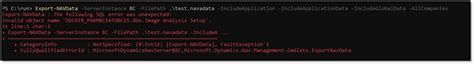 Upgraded Bc Database Export Navdata Error Issue