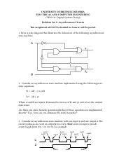 Ps5 Pdf UNIVERSITY OF BRITISH COLUMBIA ELECTRICAL AND COMPUTER ENGINEERING CPEN 311 Digital