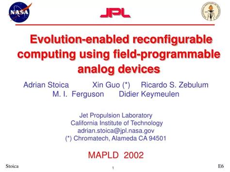 ppt evolution enabled reconfigurable computing using field