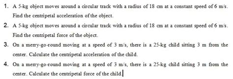 1 A 5 Kg Object Moves Around A Circular Track StudyX