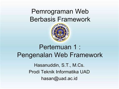 Plugin Chapter Materi Kuliah Web Framework Pengenalan Web Framework
