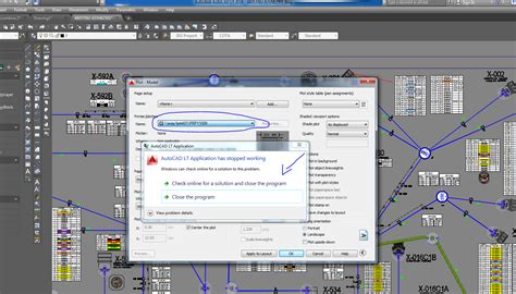 autocad lt closes when selecting a printer autodesk community