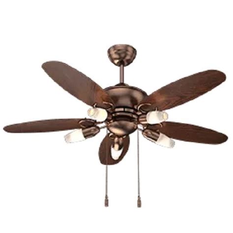 High Speed Metal Ceiling Fan Customized Size Brown Color