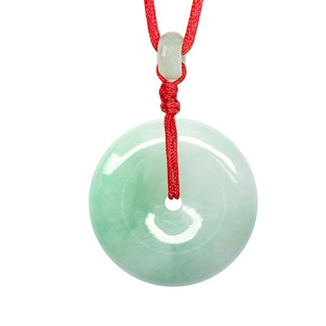Circle Donut Jade Necklace Jadeite Jade Pendant Necklace Dahlia