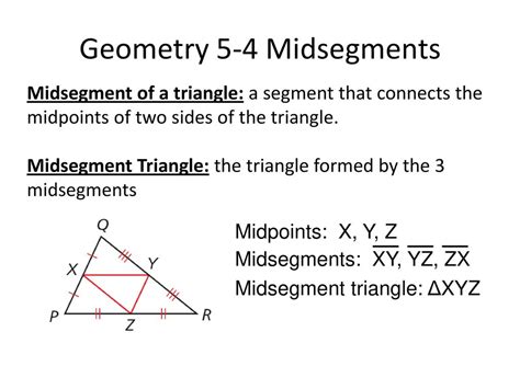 geometry 5 4 midsegments ppt download