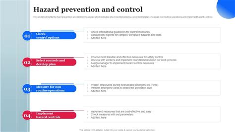Hazard Prevention And Control Workplace Safety Management Hazard Ppt
