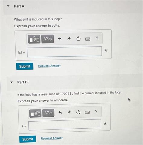 Solved A Single Loop Of Wire With An Area Of M Is In Chegg