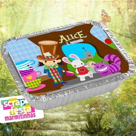 Marmitinha Festa Alice no País das Maravilhas Chapeleiro Elo7