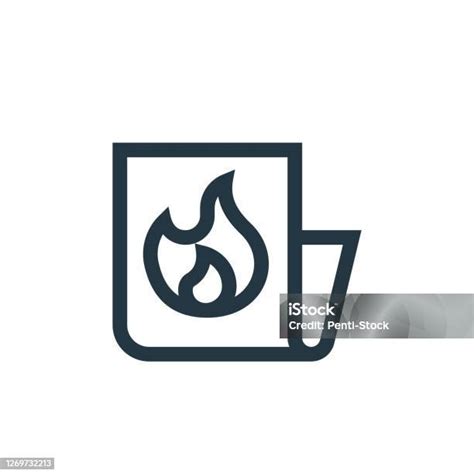 흰색 배경에서 격리된 핫 벡터 아이콘입니다 개요 웹 사이트 디자인 및 모바일 응용 프로그램 개발을위한 얇은 라인 핫 아이콘 얇은 선 핫 윤곽선 아이콘 벡터