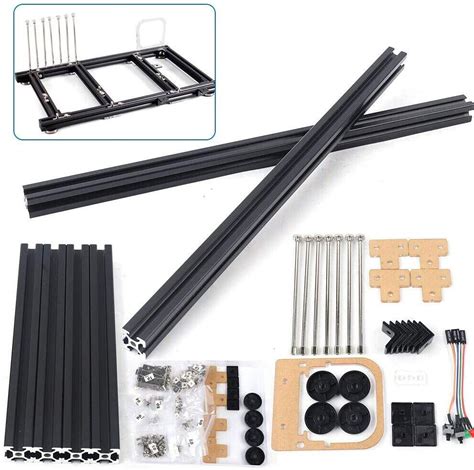 Fichiouy Black Aluminum ATX Computer Open Air Case Bracket Open Frame