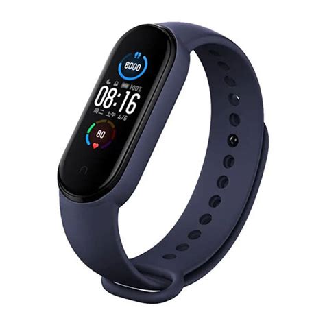 Ремешок Xiaomi Mi Band 5 / Mi Band 6, Silicone Band, Dark Blue, Синий ...