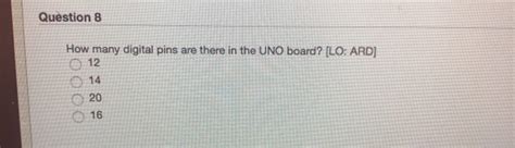 Solved Question In Figure 1 Which No Indicates The Arduino