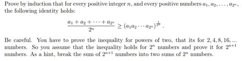 Solved Prove By Induction That For Every Positive Integer N