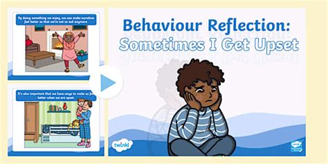 Behaviour Reflections Sometimes I Get Upset Teacher Made