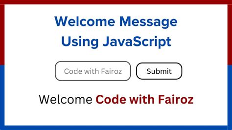 Welcome Message Using Javascript Javascript Problem Solving Youtube