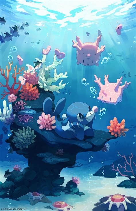 Bluekomadori Water Pokémon Pokemon Moon Pokemon Art