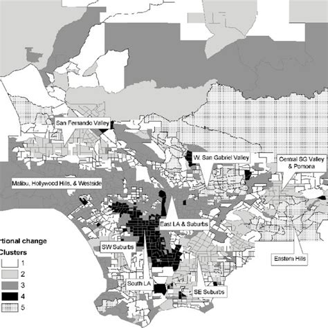 Geographic Distribution Of Racialethnic Transition Clusters