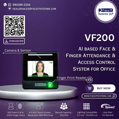 “vf200 Ai Based Face And Finger Attendance And Access Control System For Office” Faceitsystems