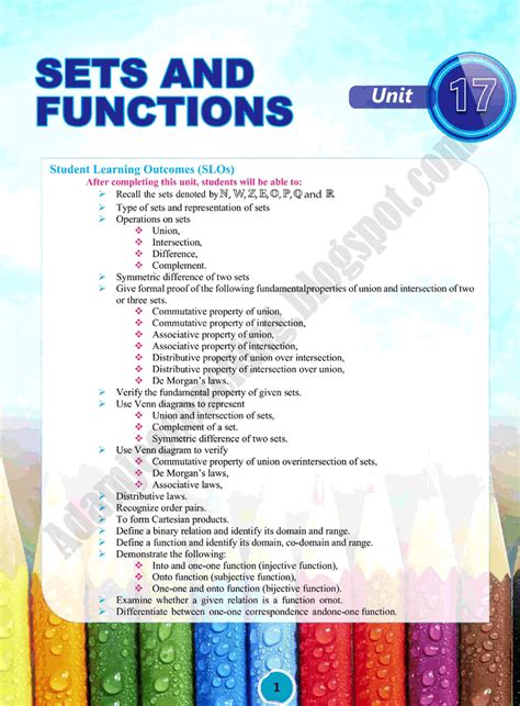 Adamjee Coaching Sets And Functions Maths Class 10th Text Book
