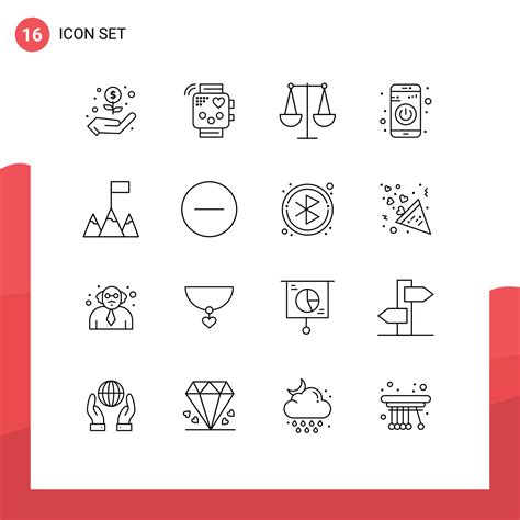 16 Outline Concept For Websites Mobile And Apps Mountains Turn On