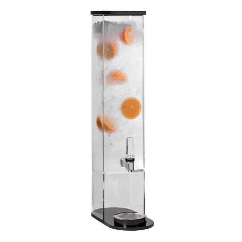 Allure Beverage 3 Gallon Dispenser With Black Base And Drip Tray