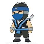 How To Draw Ninja Kai From Stumble Guys Stumble Guys Step By Step