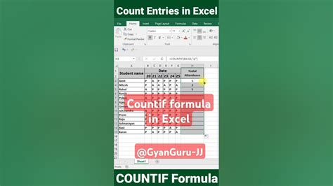 countif formula in excel shorts ytshorts exceltips excel exceltutorial excelformulas
