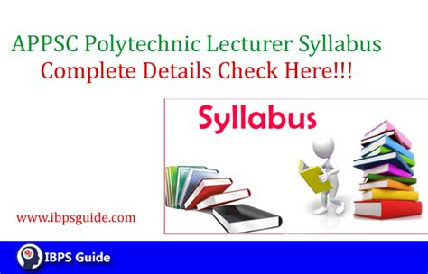 APPSC Polytechnic Lecturer Syllabus Complete Details Check Here