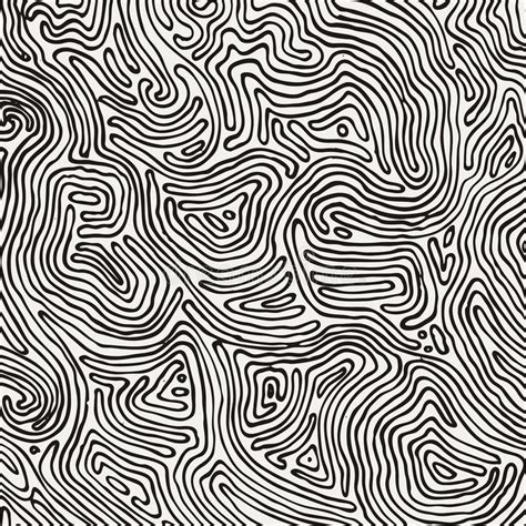 Vector Monochrome Pattern Curved Lines Black And White Grunge Background Stock Vector