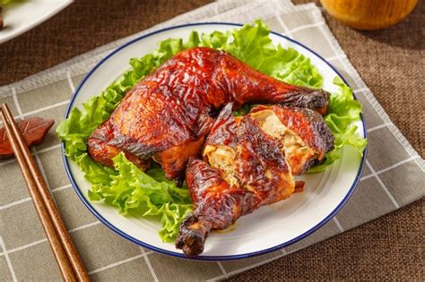 Premium Photo Air Fryer Baked Chicken Thighs