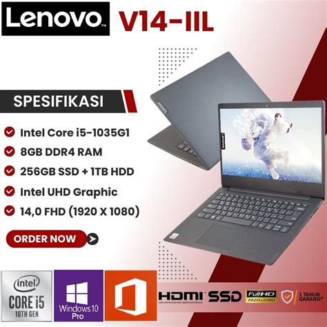 Jual Lenovo V Iil Core I G Gb Ram Gb Ssd Tb Hdd Inch Full Hd Windows