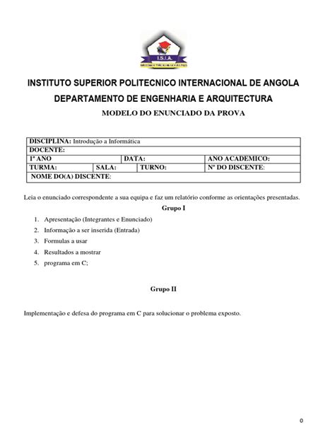 Enunciado Isia Proysinalternativas 2024exame Pdf Empréstimos