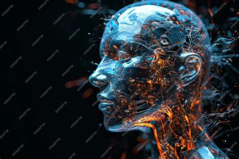 Artificial Intelligence And Human Brain Fusion Ai Generated Premium Ai Generated Image