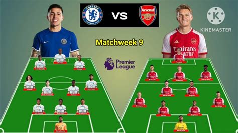 Chelsea Vs Arsenal 3 4 3 Vs 4 2 3 1 Formations Matchweek 9 Premier