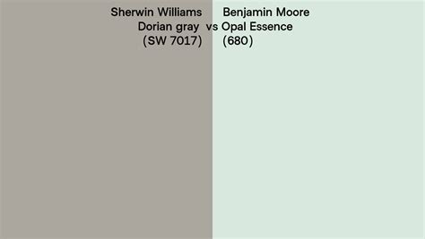 Sherwin Williams Dorian Gray Sw 7017 Vs Benjamin Moore Opal Essence