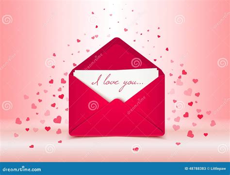 Valentine S Day Postcard Pink Vector Envelope Love Letter