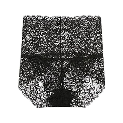 Wilucolt Womens Low Waist Mesh Briefs Solid Color Cotton Crotch